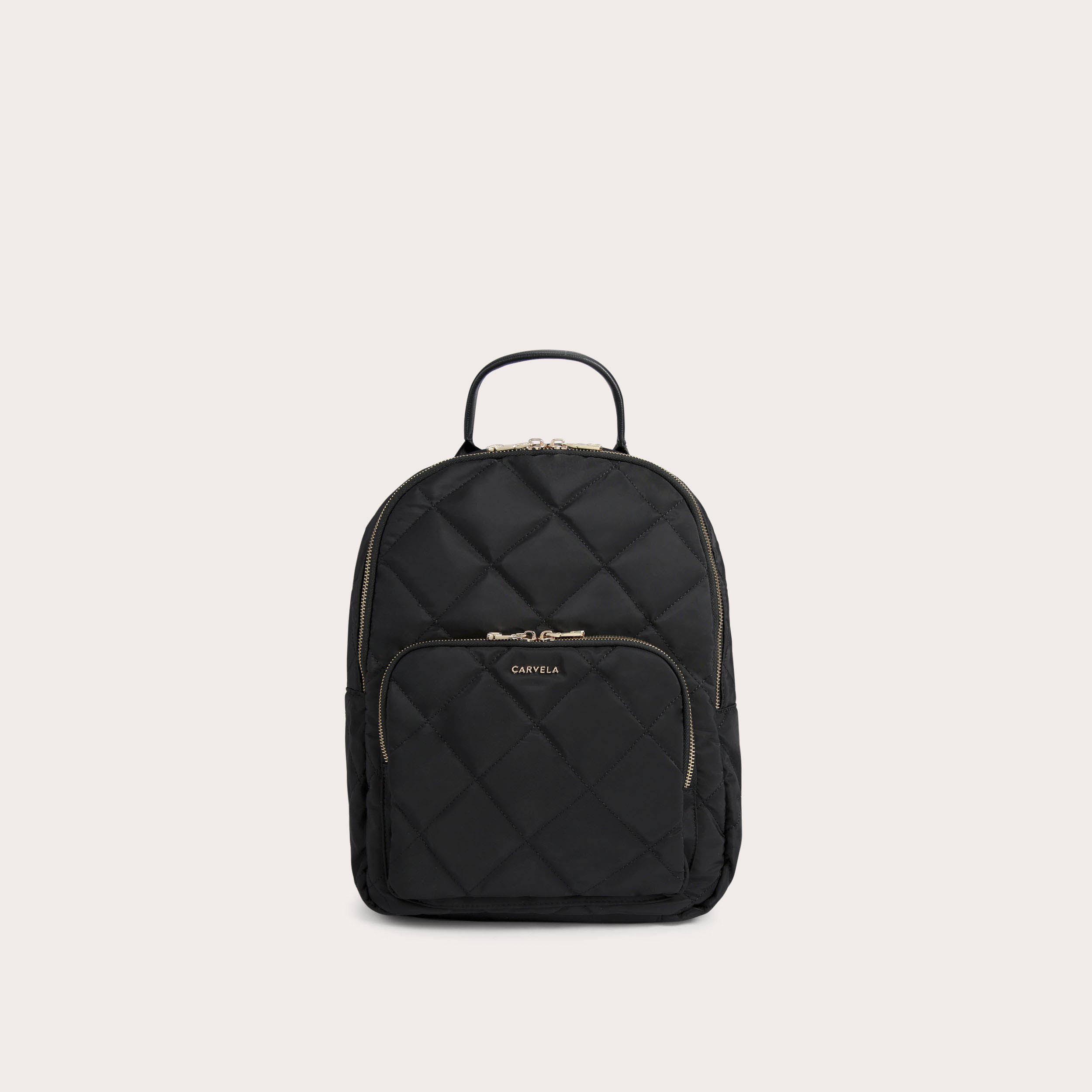 ROXIE BACKPACK Black Zipped Backpack by CARVELA