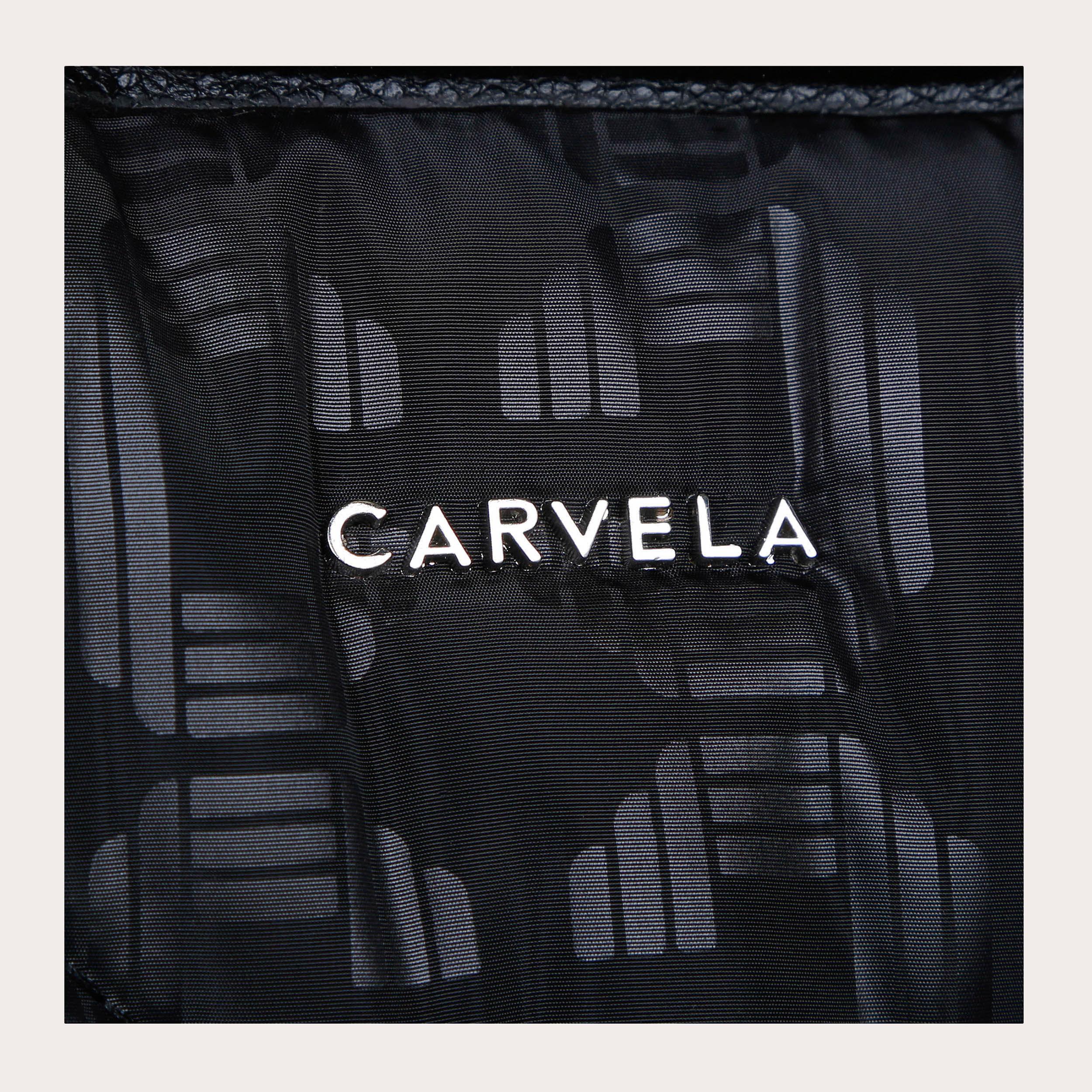 CLOUD SHOPPER Black Monogram Textured Tote Bag by CARVELA