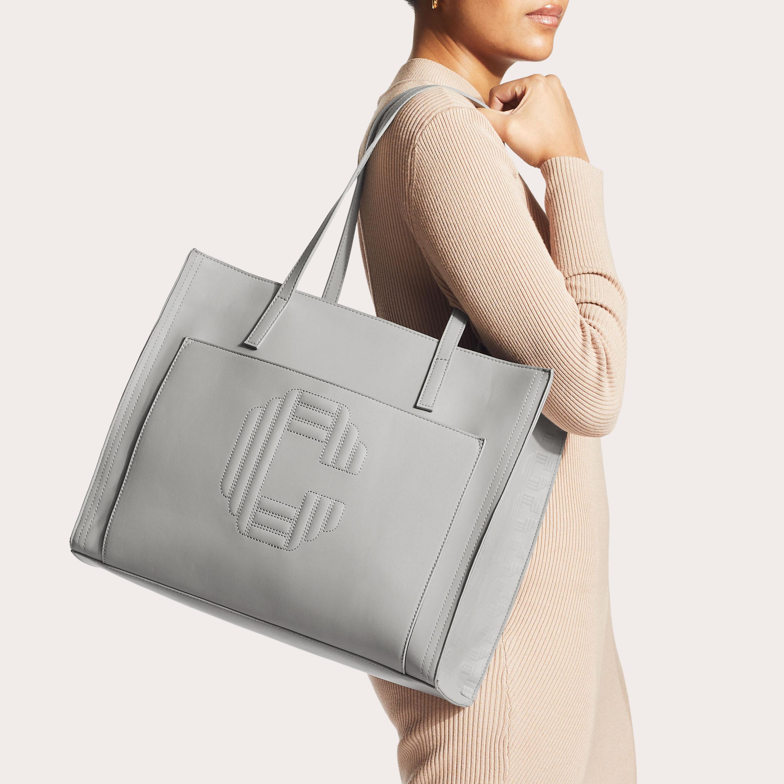 ICON SHOPPER Grey Signature C Shopper Bag by CARVELA