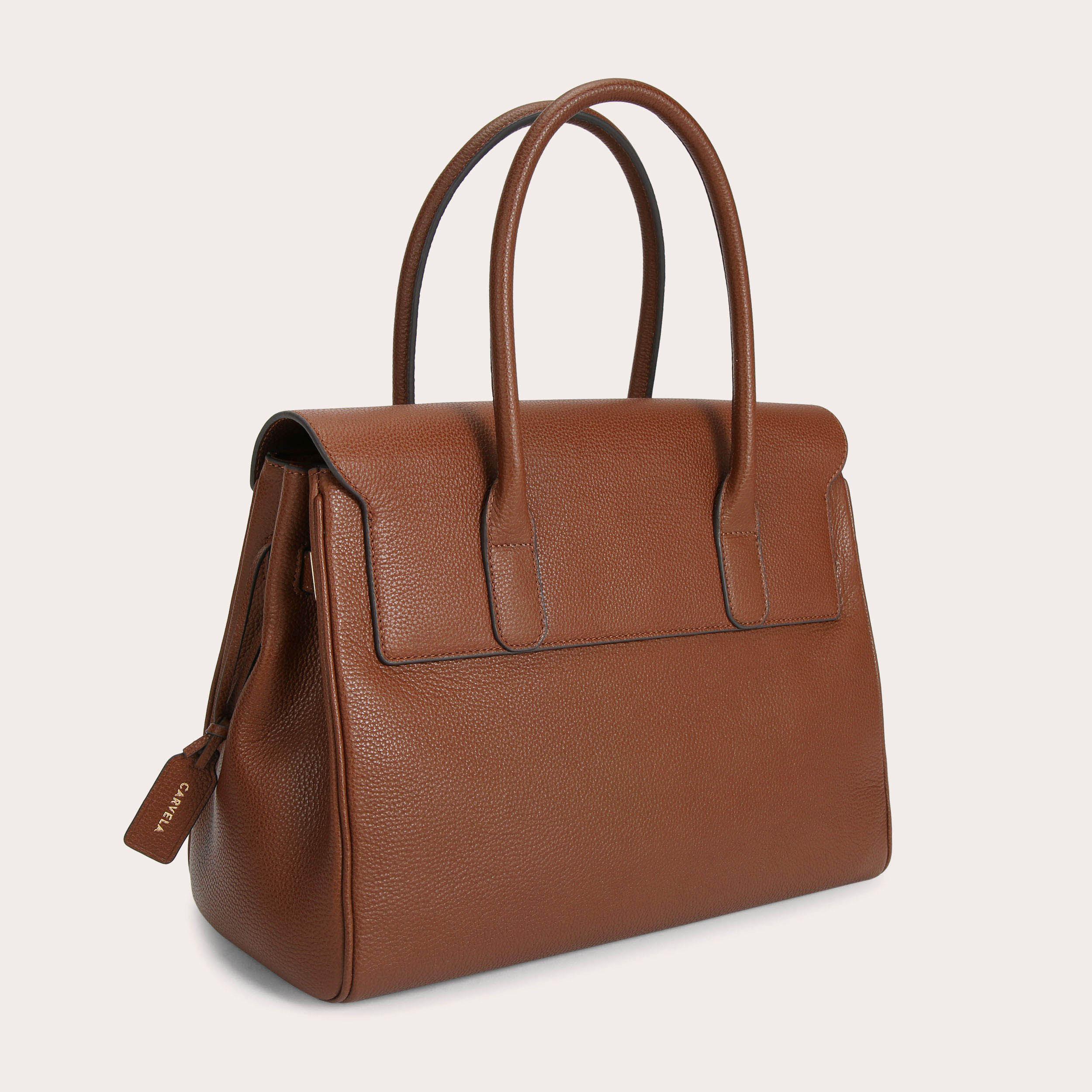 HENLEY LOCK TOTE Tan Tote Bag by CARVELA