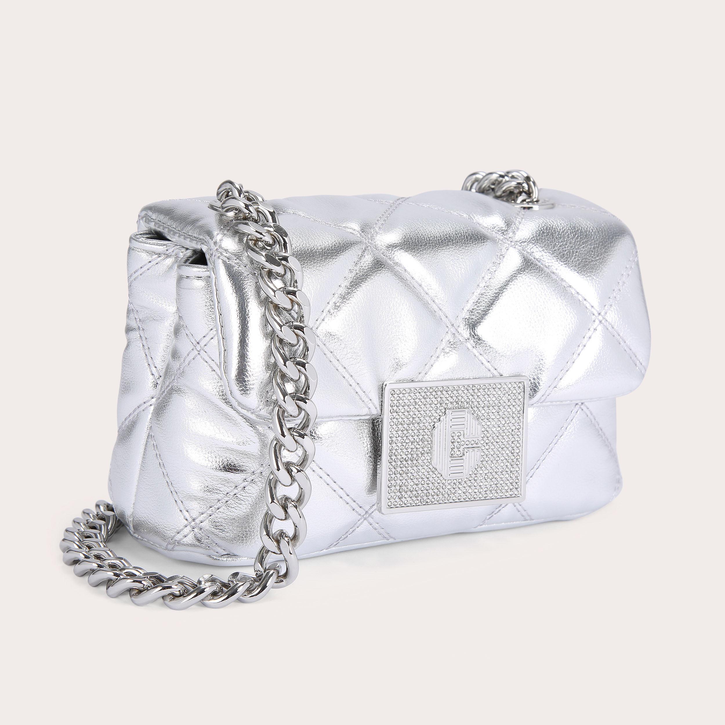 GEMSTONE MINI Silver Cross Body Bag by CARVELA