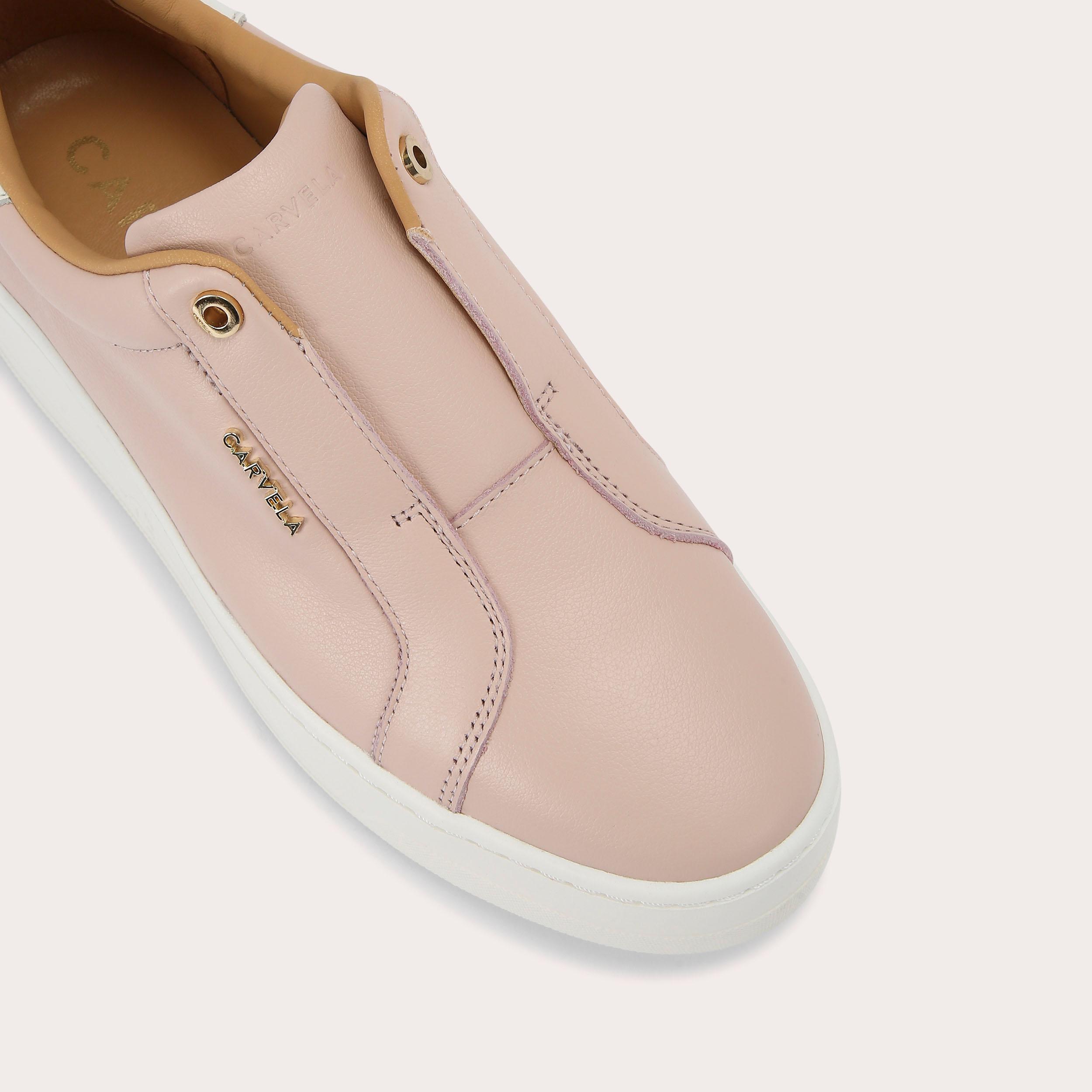 CONNECTED LACELESS Pink Laceless Trainer by CARVELA