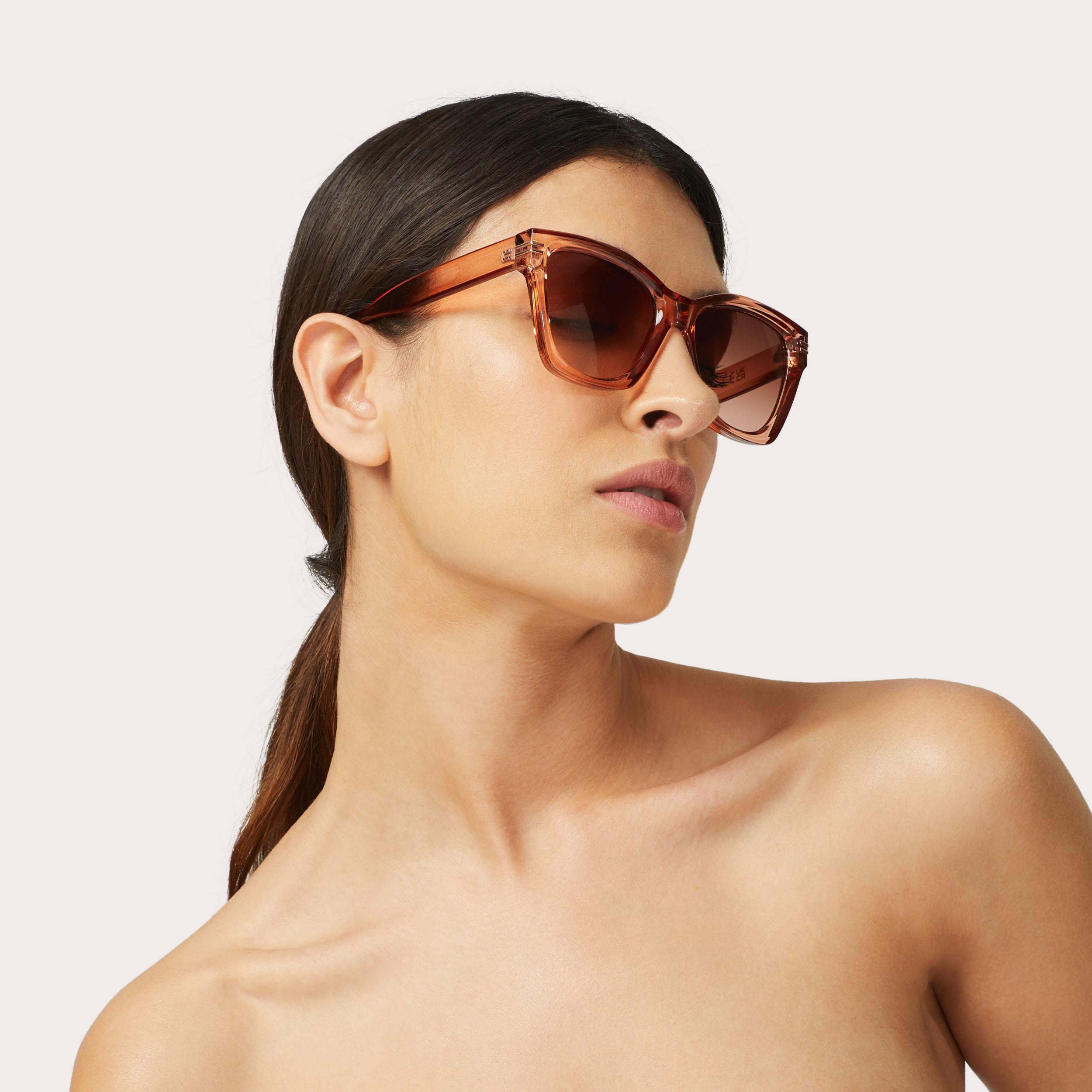 BOLD CAT EYE SUNGLASSES Blush Sunglasses by CARVELA