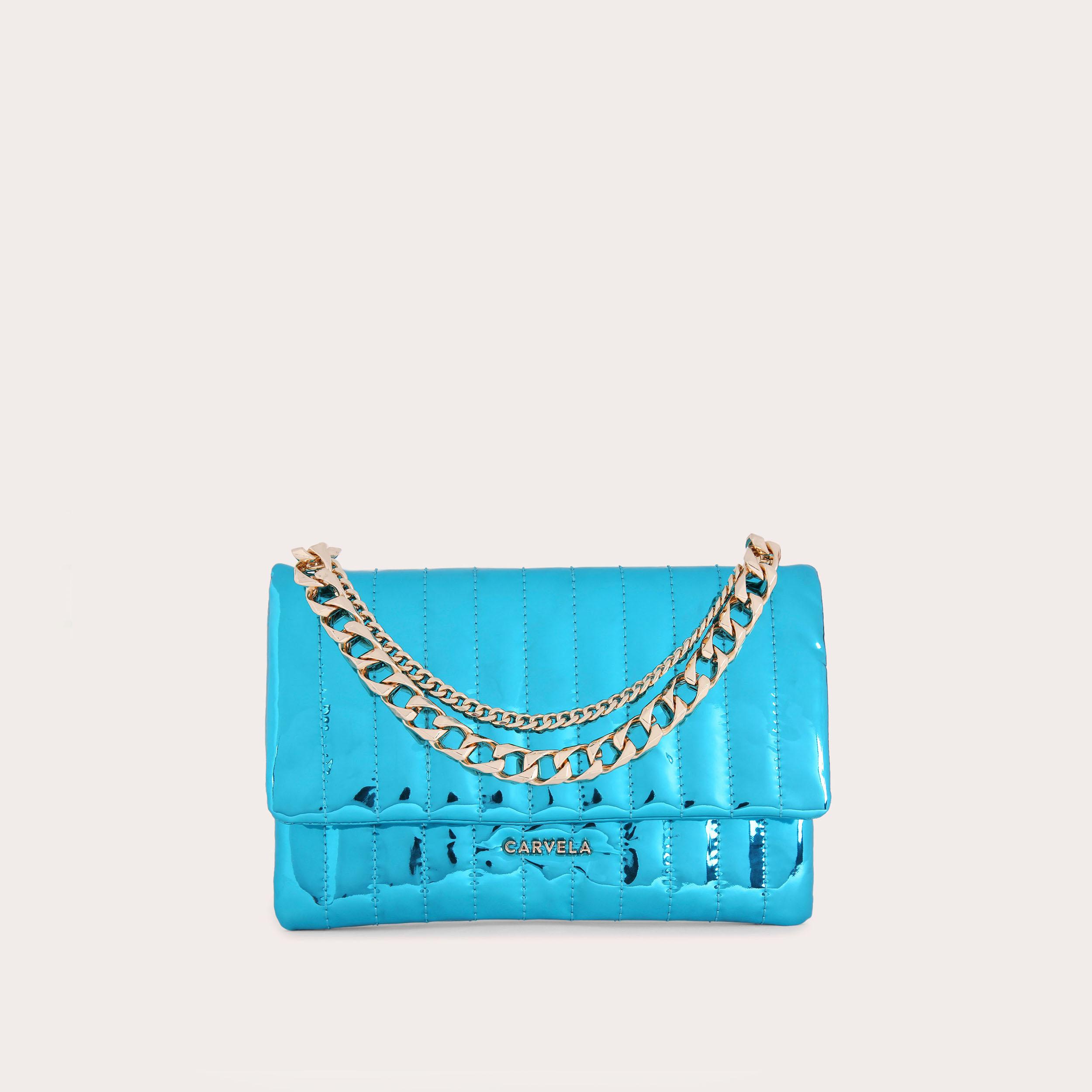 REBEL CLUTCH Turquoise Clutch Bag by CARVELA