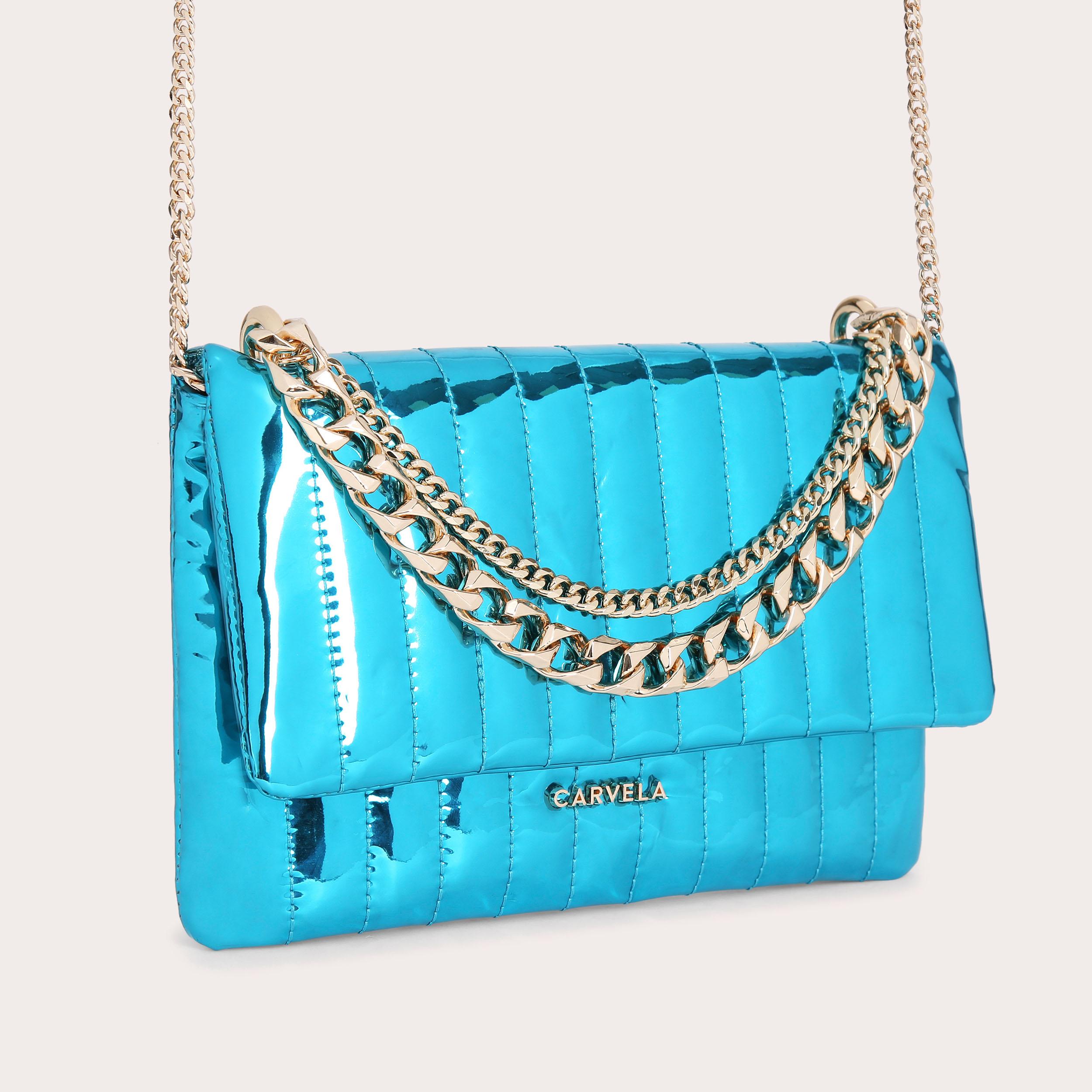 REBEL CLUTCH Turquoise Clutch Bag by CARVELA