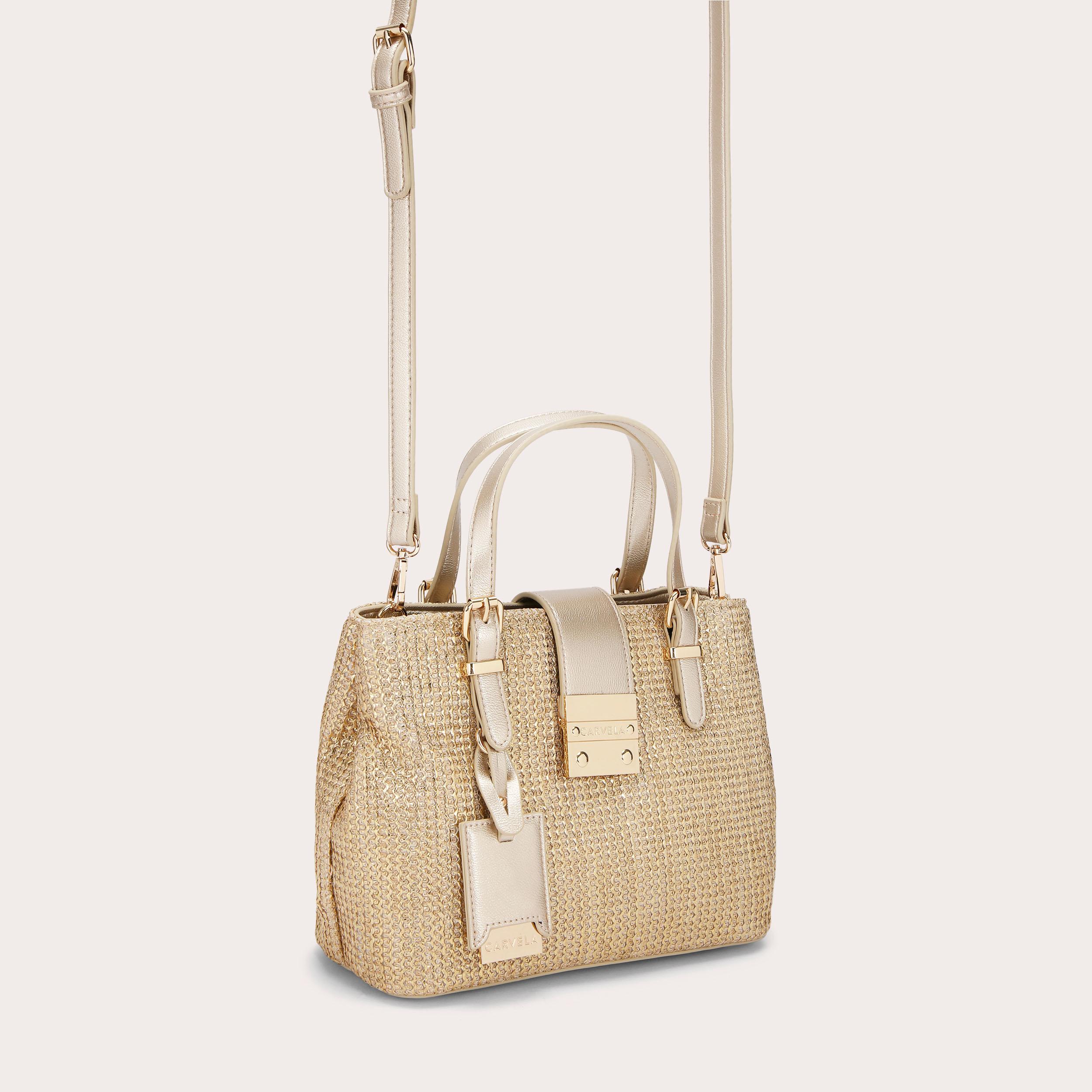 MICRO MANDY Raffia Tote Bag by CARVELA