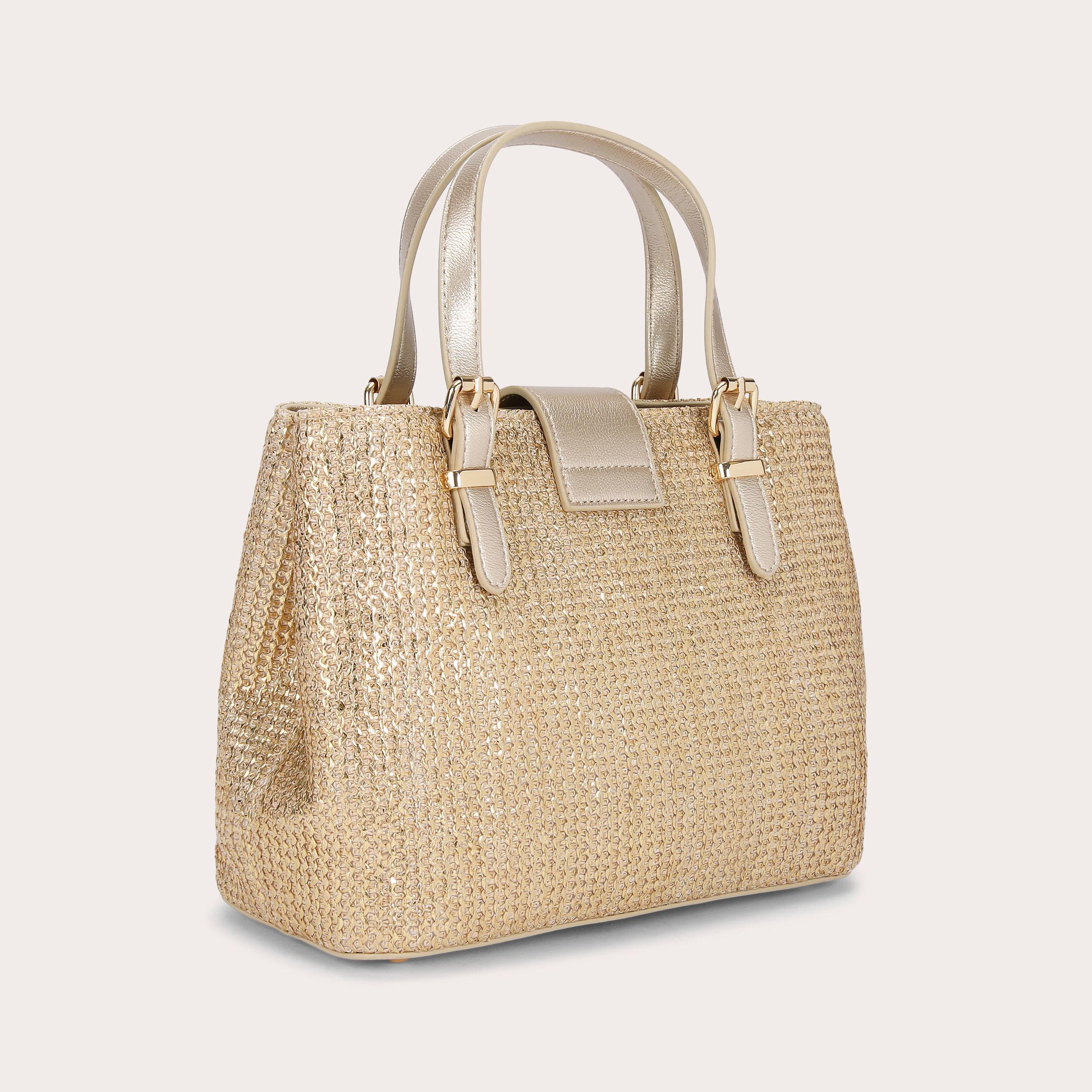MICRO MANDY Raffia Tote Bag by CARVELA