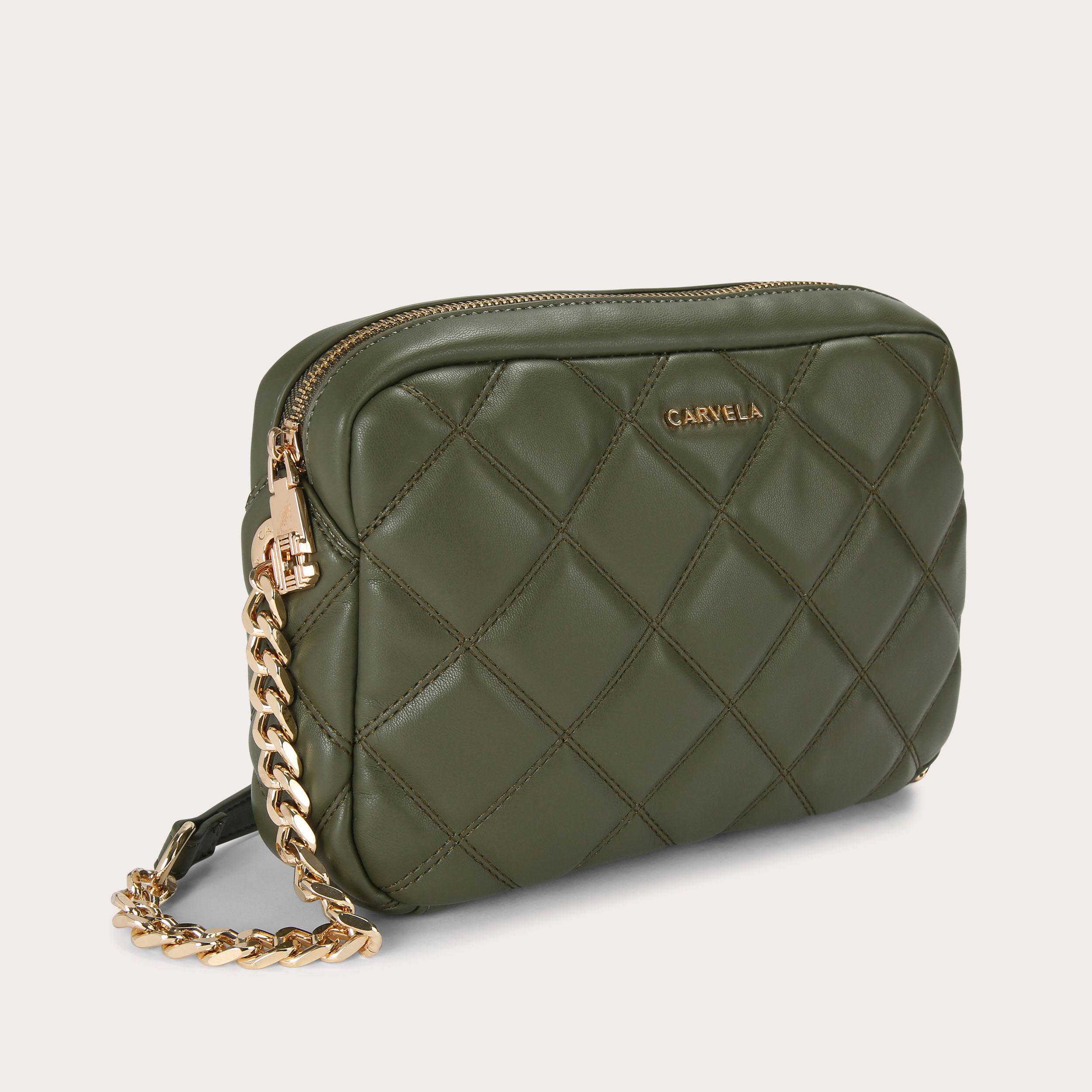 BLOOM QUILT X BODY Khaki Cross Body Bag by CARVELA