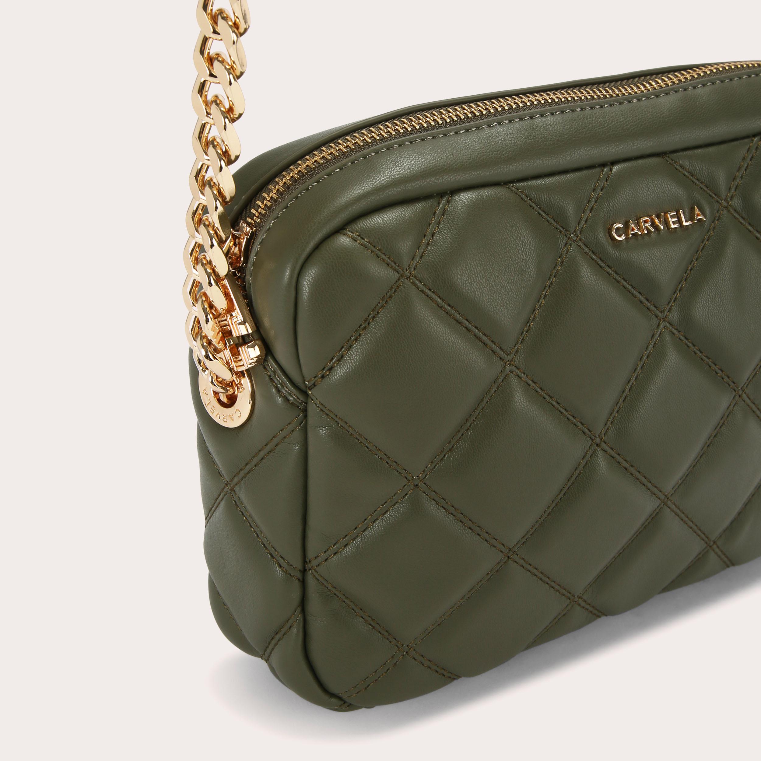 BLOOM QUILT X BODY Khaki Cross Body Bag by CARVELA