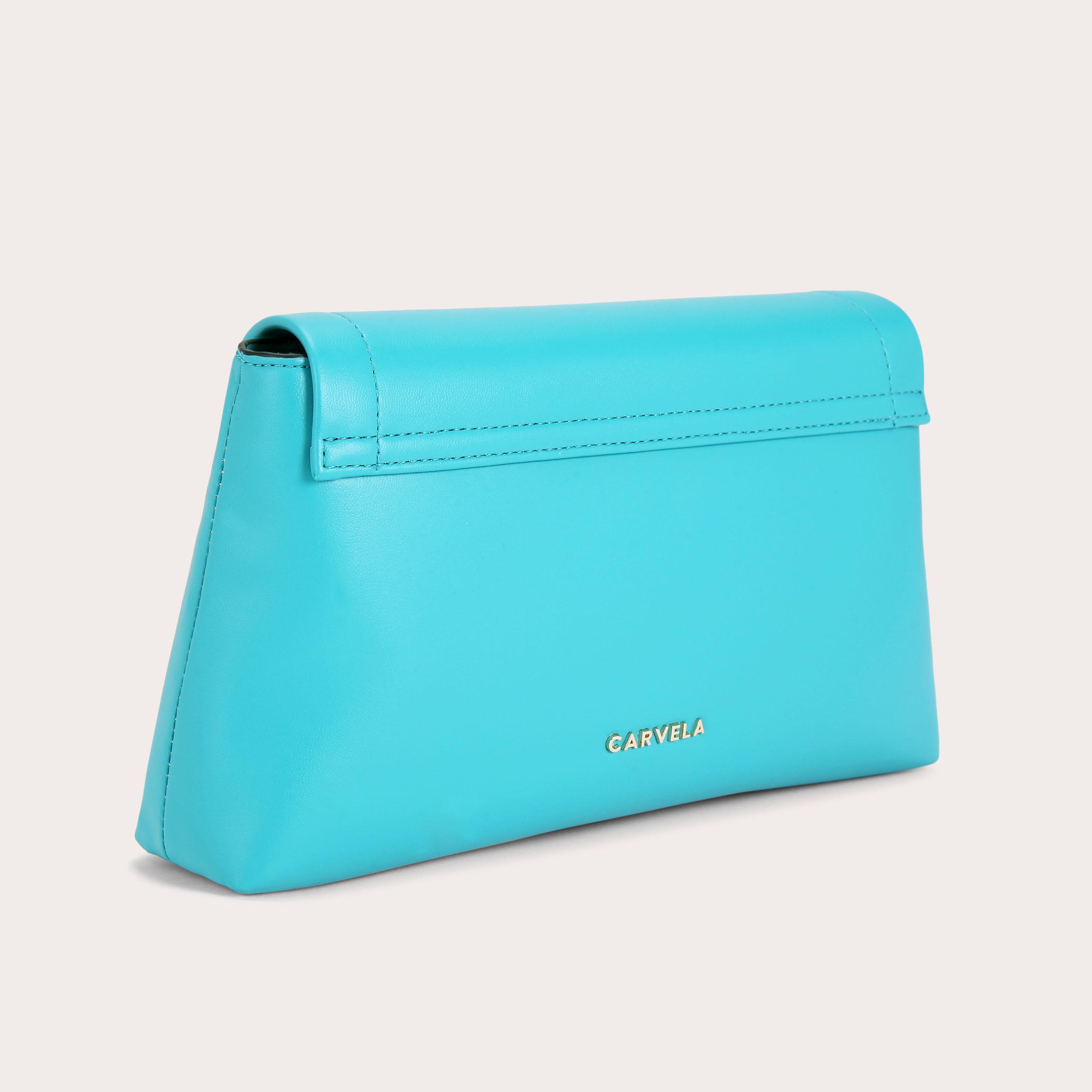 ROMA CLUTCH Blue Clutch Bag by CARVELA