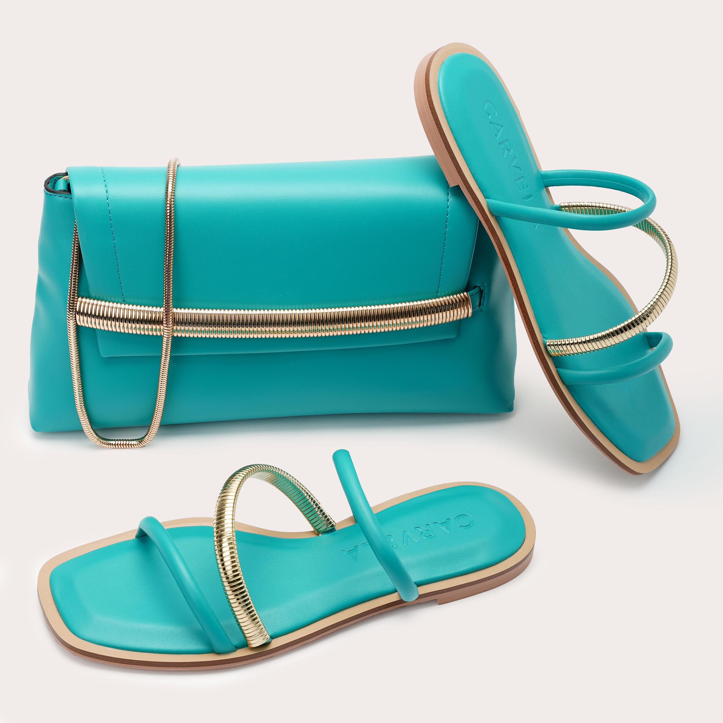 ROMA CLUTCH Blue Clutch Bag by CARVELA