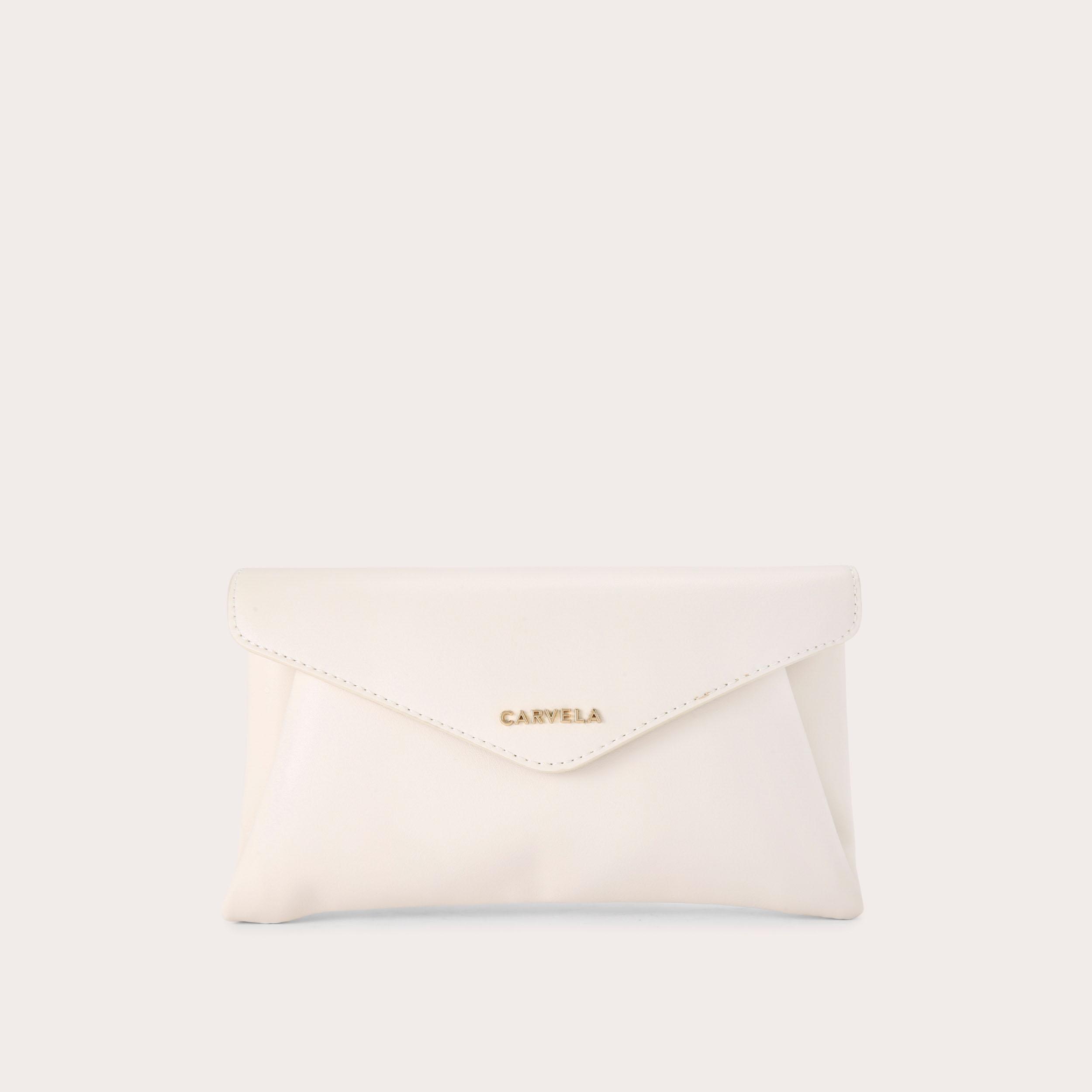 MEGAN ENVELOPE CLUTCH Bone Envelope Bag by CARVELA