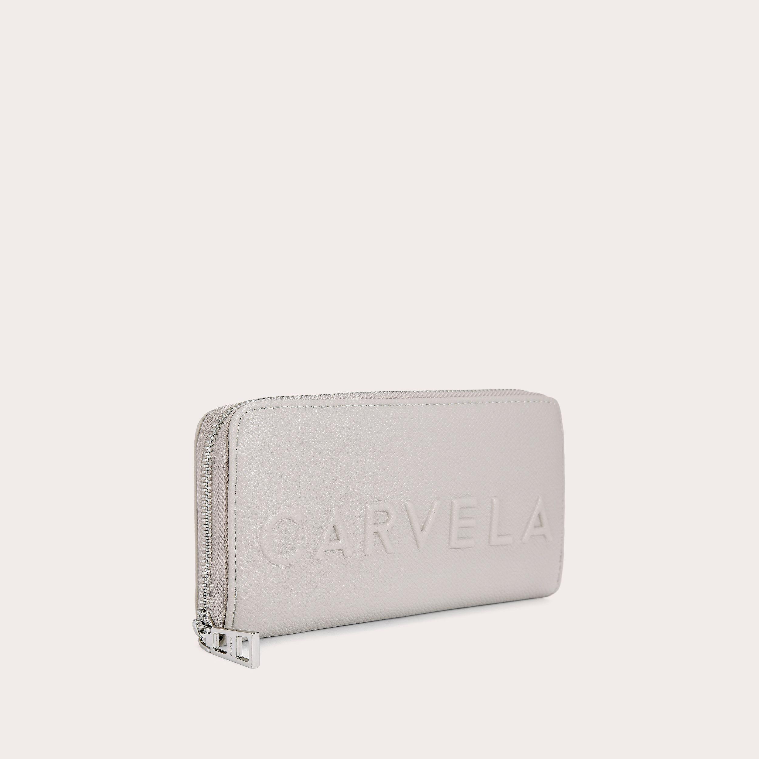 FRAME PURSE Grey Long Wallet by CARVELA