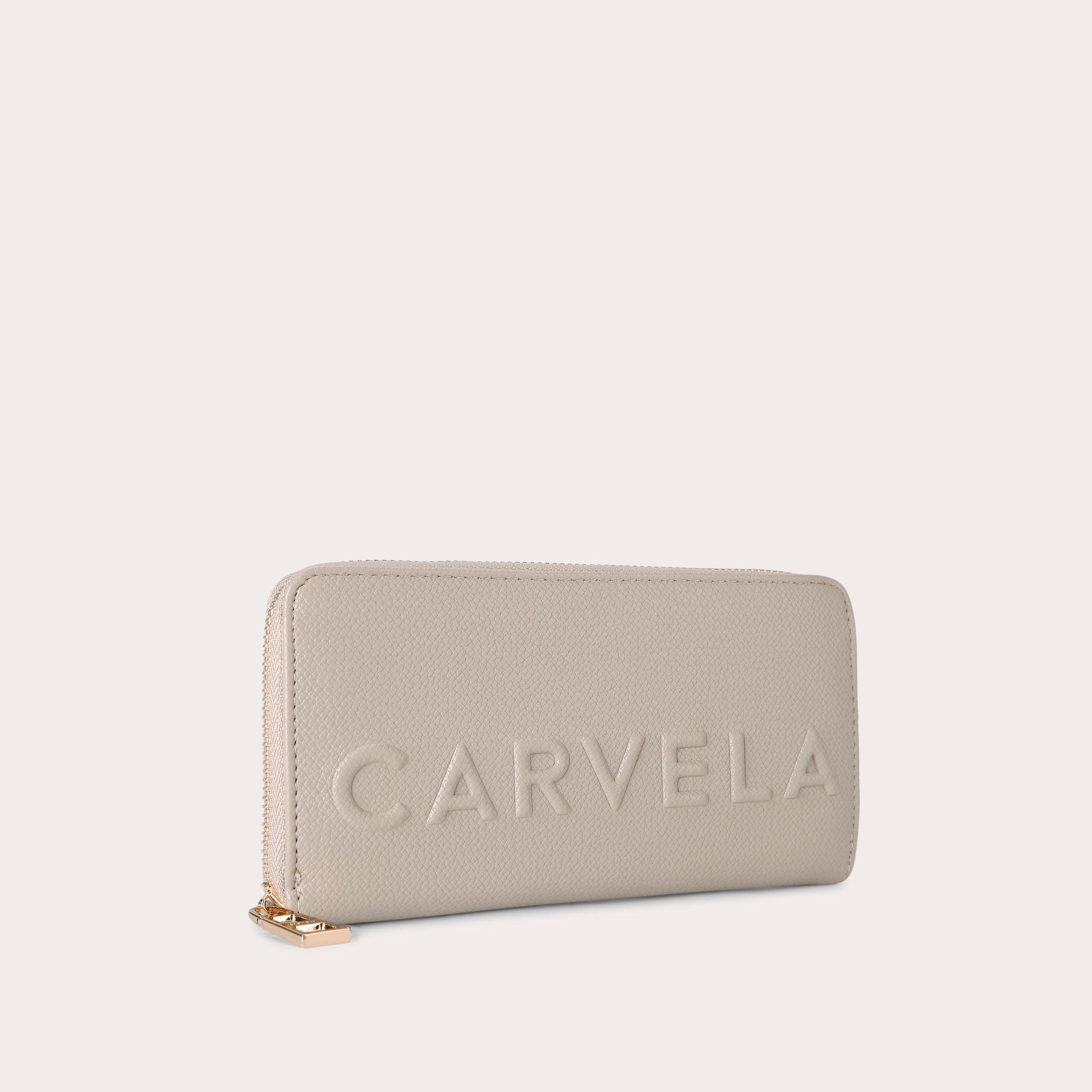 FRAME PURSE Taupe Zip Around Purse by CARVELA